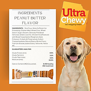 Ultra Chewy Favorites Double Treat Bones, Made in The USA, Healthy Treats, Easy to Digest, Promotes Dental Health (Assorted Flavors, 2 Packs/9 Bones Per Pack)