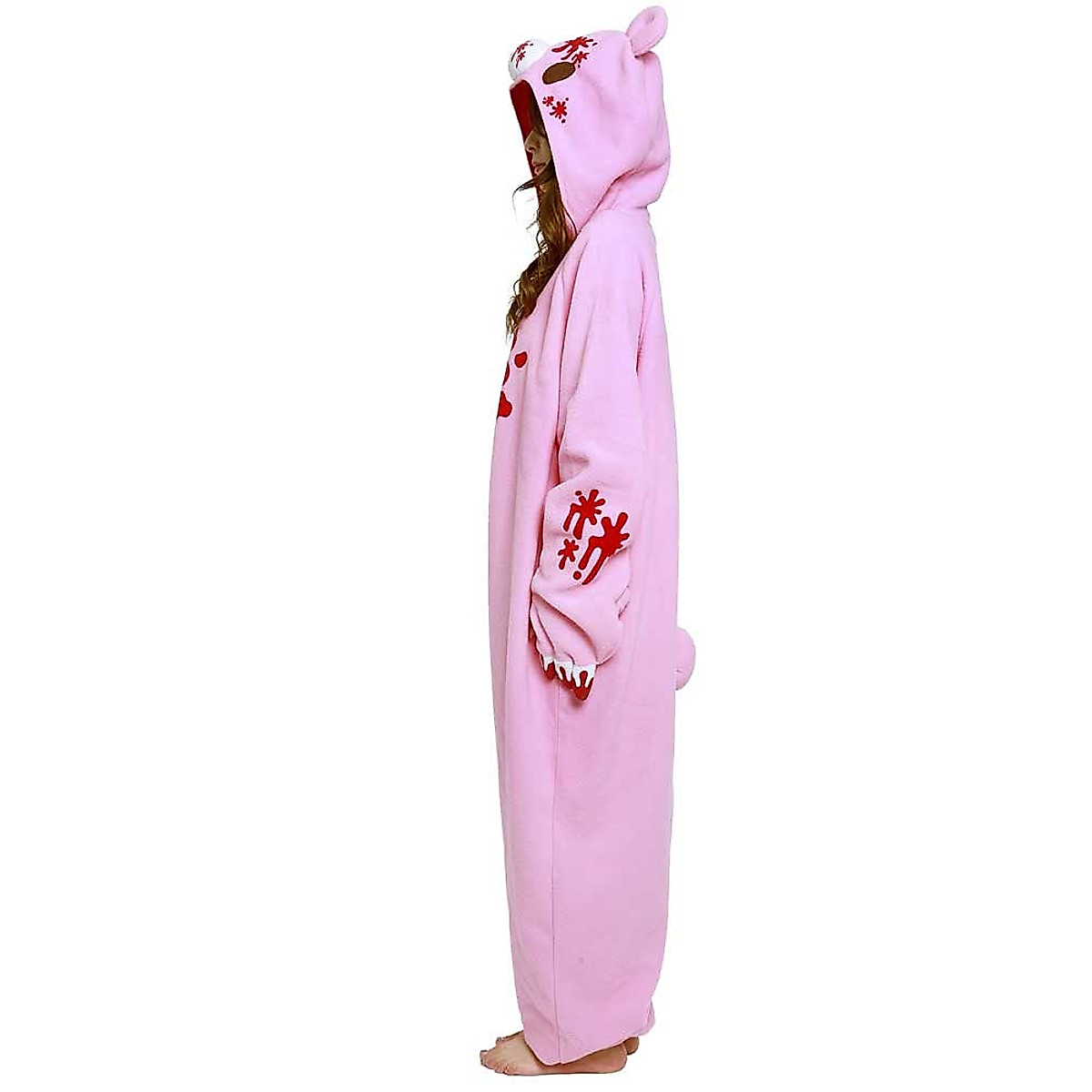 SAZAC Gloomy Bear Kigurumi - Onesie Jumpsuit Halloween Costume (Pink)