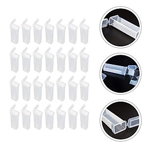 Scicalife Glass Slide Cases, 50pcs Plastic Rectangle Microscope Glass Holder Slide Box for 5 Slides, Microscope Slide Box for Laboratory Use