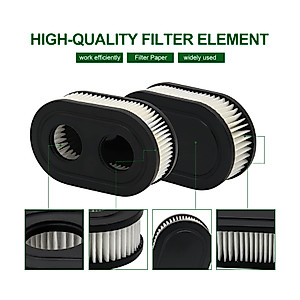 Brlyeeanze 593260 798452 334404 798339 595191 Lawn Mower Air Filter Fits for 4247 5432 5432K 09P702 09P00 550E 500EX 625 575EX 625EX 675EXI 725EXI 09P702 Series Engines (2Pcs)