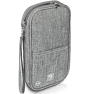 BOACAY Travel Document Organizer with RFID, Family Passport Holder, Wallet for Women & Men, Portable & Waterproof Case for Cards, Boarding Pass, Money