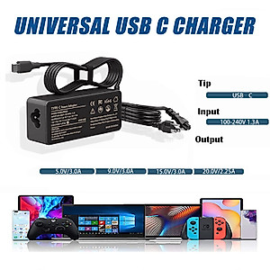 45W USB-C Charger for Acer Chromebook Spin 11 13 R13 15 314 315 CP311 CP315-3H CP713 CB5-312T-K5X4 CP311-1H CP311-2H CP311-1H-C1FS C5PN 1HN-C2DV C679 CP315-1H CP315-1H-P8QY Type C Power Adapter Supply