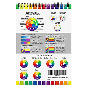 Color charts. A mini book organizer of coloring resources for colorists and artists on thick artist paper with a spiral binding on the top - A5 format