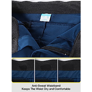 ARSUXEO Mens Bike Shorts,Cycling Shorts,Mountain Bike Shorts MTB Shorts Loose Fit with Moisture-Wicking Waistband Dark Blue Size Medium