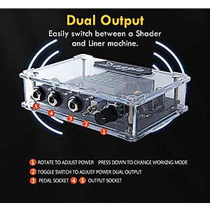 RetroDeco Dazzle Professional Power Supply- Digital Display, Color LEDs & Dual Output