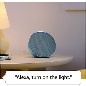 Echo Pop | Full sound compact smart speaker with Alexa - Midnight Teal + 4 months of Amazon Music Unlimited FREE