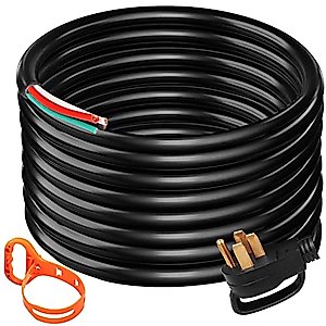Mophorn 15Ft 50 Amp Generator Extension Cord 4 Wire 6 Gauge STW 6/3+8/1 Generator Cord 125V 250V UL Listed Generator Power Cord N14-50P & SS2-50R Portable Handle (15Ft 50 Amp)