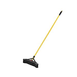 Rubbermaid Commercial Products Maximizer Push-to-Center Broom with Multi-Purpose Bristle, 18" Wide, Black (2018727)