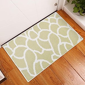 SUSSEXHOME Stone Collection 2 x 3 Foot Heavy Duty Low Pile Rug Runner - Ultra-Thin Non Slip Area Rug - Washable Cotton Indoor Rug for Front Door Foyer Rug for Entryway