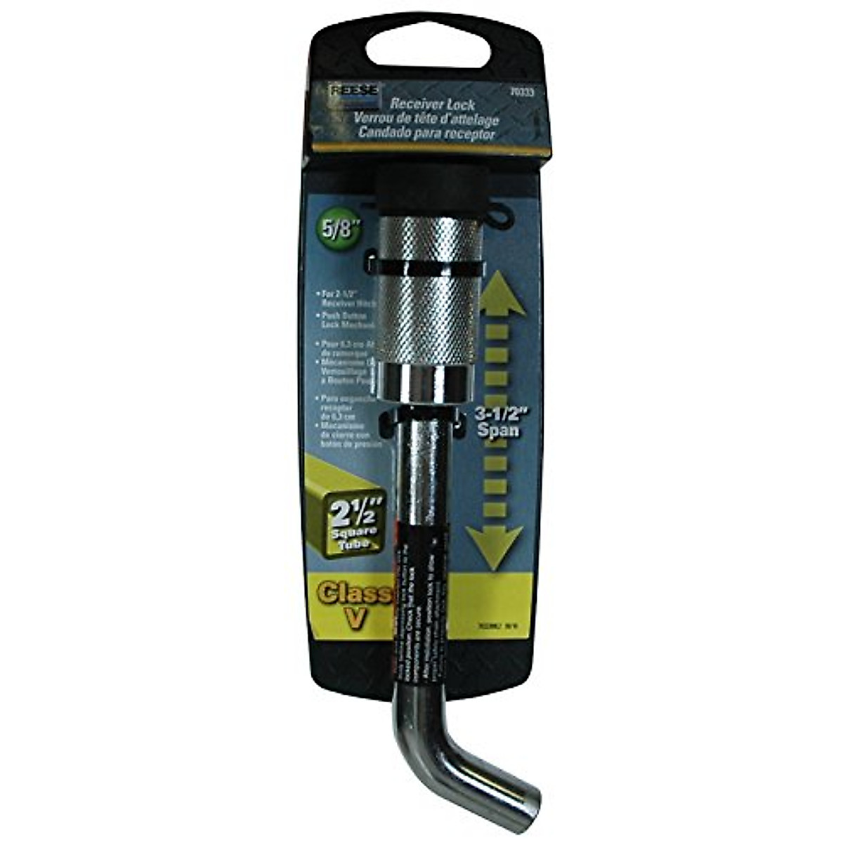 Reese Towpower 7033300 Chrome Class V Bent Pin Style Receiver Lock