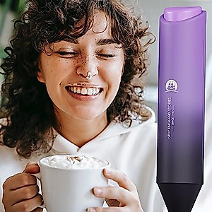 Electric Milk Frother Handheld, Battery Operated Whisk Beater Foam Maker for Coffee, Cappuccino, Latte, Matcha, Hot Chocolate, Mini Drink Mixer, No Stand, Galaxy