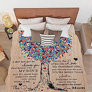 Daughter in Law Gifts from Mother in Law, Birthday for Daughter in Law- Future Daughter in Law Throw Blankets Gifts Wedding Christmas Happy Birthday Presents (60"x50")