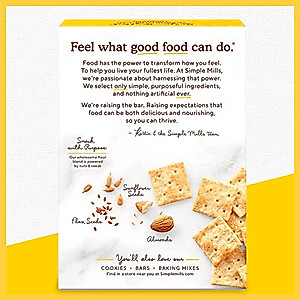 Simple Mills Almond Flour Crackers, Fine Ground Sea Salt - Gluten Free, Vegan, Healthy Snacks, 4.25 Ounce (Pack of 1)