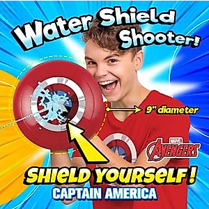 Marvel Spiderman Water Squirt Gun & Shield Toys (1 Pack) Water Web Shooter Avengers Water Gun Soaker with Shield for Kids & Adults Small Water Squirt Guns Toy. Fun Toy Pool Toy Spider-6818-1