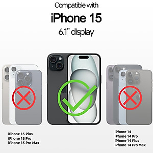 RANYOK Wallet Case for iPhone 15 (6.1 inch) with RFID Blocking Credit Card Holder, Premium PU Leather [Zipper Pocket] Flip Folio Case Wallet with Wrist Strap Kickstand Protective Case (Brown)