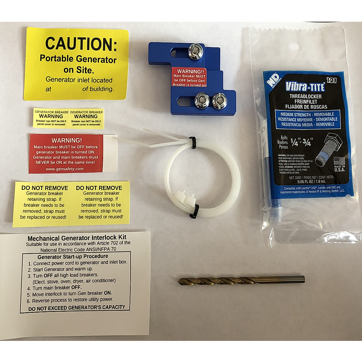 GenSafety Generator Breaker Panel Interlock Kit for GE 100 Amp Panel