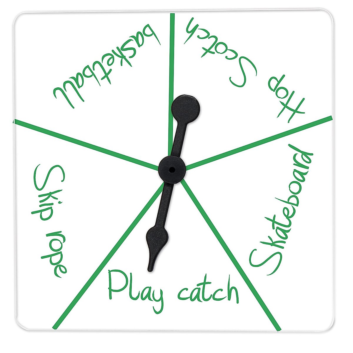 Learning Advantage Transparent Spinners - Set of 5 - Math Game Spinner - Dry Erase Surface for Multiple Uses
