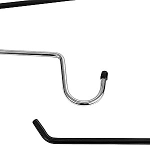 VASLIM Extra-Wide Drapery Hangers Blanket Hangers Heavy Duty Black Vinyl Coated Nonslip - Holds Up to 40 Lbs - Great for Quilts, Comforters, Table Cloths, Bedding, Towels, Rugs (8 Pack)