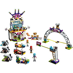 LEGO Friends The Big Race Day 41352 Building Kit, Mini Go Karts and Toy Cars for Girls, Best Gift for Kids (648 Piece)