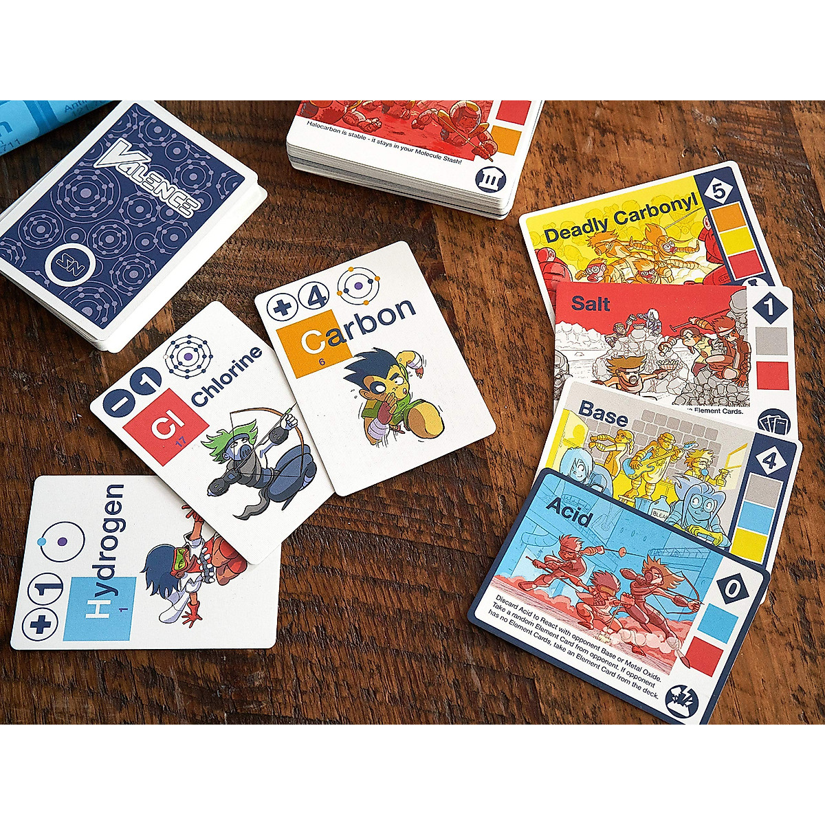 Science Ninjas : Valence Card Game- Advanced Chemistry + Simple Rules + Ninjas! Teach Kids How Molecules Form and Chemicals Interact!