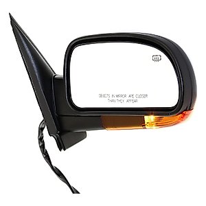 Kool Vue Right Power Heated Door Mirror Compatible With Chevrolet Trailblazer 2004-2009 With Signal Light & Memory Paintable