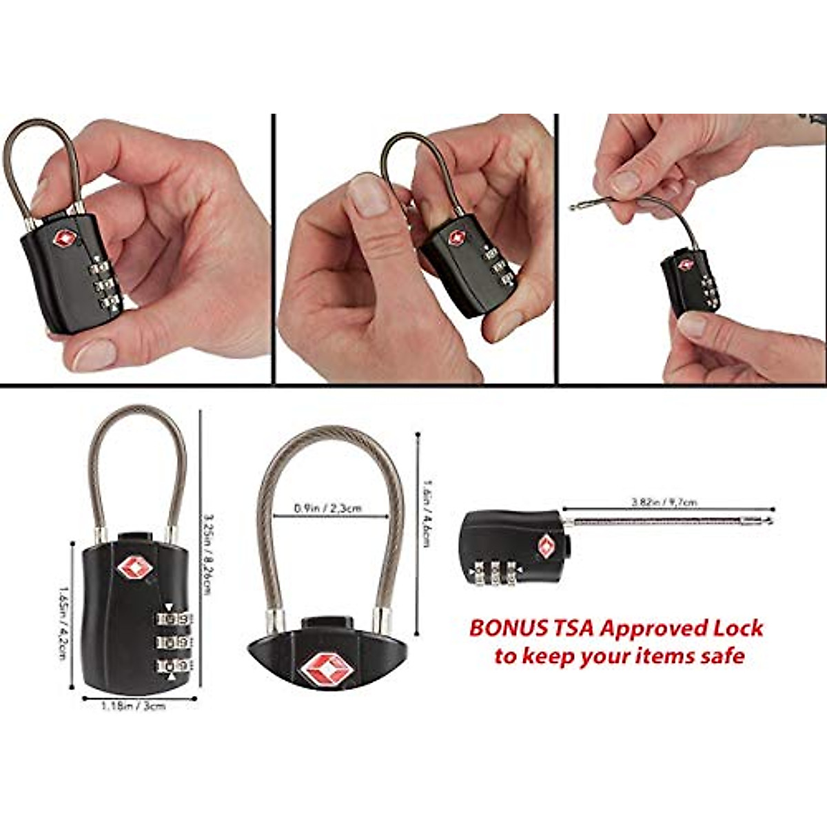 SHYLERO Clear Backpack For Work XL - Heavy Duty School Bookbag has TSA Lock - 2-WAY Zip - Transparent PVC - H18''xW14''xD8