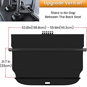 Trunk Cargo Cover For Ford Edge 2015 2016 2017 2018 2019 2020 2021 2022 2023 SE SEL ST Sport Titanium Retractable Rear Trunk Cargo Luggage Security Shade Shield Waterproof Custom Fit All Weather Black