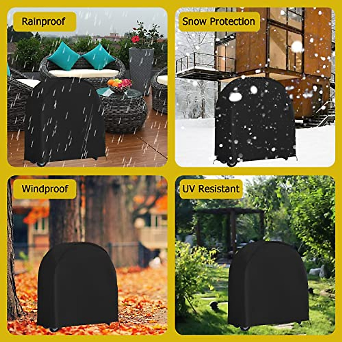 Aucovely 1PCS Outdoor Industrial Fan Cover Waterproof Dustproof 42" Fan Cover Protective Cover Fan Accessories Fan Guard Blower Cover (47x21.5x46 inch)