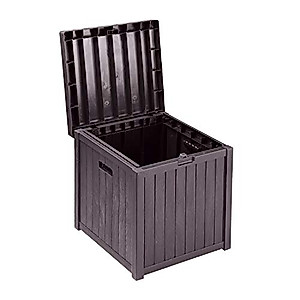 COVERONICS 51 Gallon Patio Medium Deck Box Lightweight Outdoor Stroage Box Weather Resistant Garden Stroage Container for Patio Furniture Cushions, Pillows, Garden Tools and Pool Toys