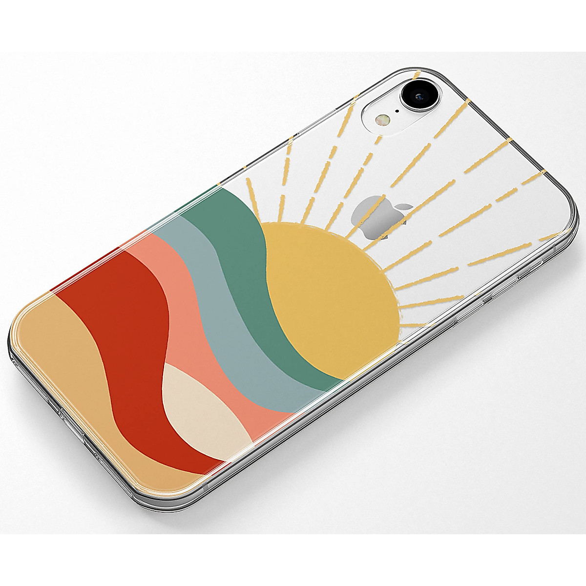 Casely iPhone XR Case | Here Comes The Sun | Cute Colorblock Sunset Case