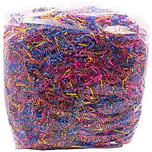 Stephanie Imports Made In USA Crinkle Cut (Zig Fill) Shredded Paper 2 lbs (Fiesta Mix)
