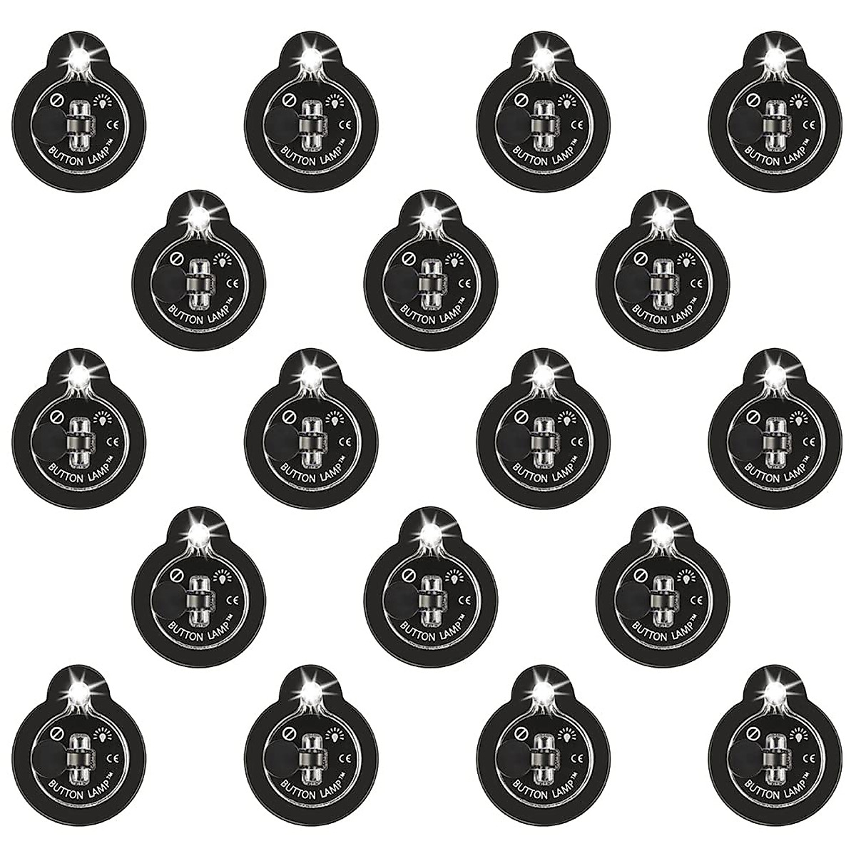 Panther Vision Button LAMP Adhesive LEDs Light Package - Lightweight, Ultra Small, Ultra Bright LED Utility Lights (18)