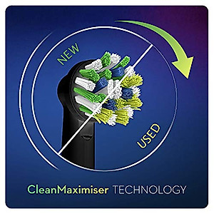 Oral-B Oral-B CrossAction with CleanMaximiser Black Edition Brush Heads Pack of 3