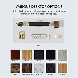 FLEXISPOT 55 x 28 Inches Electric Stand Up Desk Workstation Home Office Computer Standing Table Height Adjustable Desk (Black Frame + 55" White Top, 2 Packages)