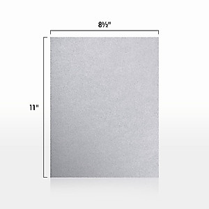 LUXPaper 8.5" x 11" Paper | Letter Size | Silver Metallic | 80lb. Text | 50 Qty