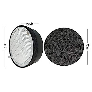 Flintar H13 True HEPA Replacement Filter, Compatible with LV-H132 Air Purifier, Part # LV-H132-RF, 2-Pack