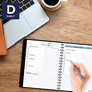 2022 Daily Appointment Book & Planner by AT-A-GLANCE, 6-1/2" x 8-3/4", Medium, The Action Planner, Black (70EP0305)