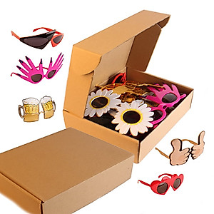 TD.IVES Funny Glasses Party Sunglasses Costume Sunglasses Masks,12 Pack Cool Shaped Funny Party Glasses,Photo Booth Props Sunglasses
