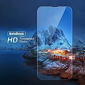 NatuBeau 3 Pack Screen Protector Compatible with iPhone 13 / iPhone 13 Pro, iPhone 13 Pro Screen Protector Tempered Glass, 6.1 inch, 9H Hardness, Scratch Resistant, Easy Installation, Case Friendly