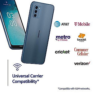 Nokia C300 | Verizon, T-Mobile, AT&T | Android 12 | Unlocked Smartphone | 3-Day Battery | US Version | 3/32GB | 6.52-Inch Screen | 13MP Triple Camera | Ocean Blue