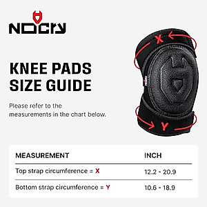 NoCry Gel Knee Pads for Men & Women with Waterproof Anti-Slip Cap and Adjustable Non-Slip Straps — Perfect Gardening Knee Pads; Work Knee Pads for Women & Men or Soft Knee Pads