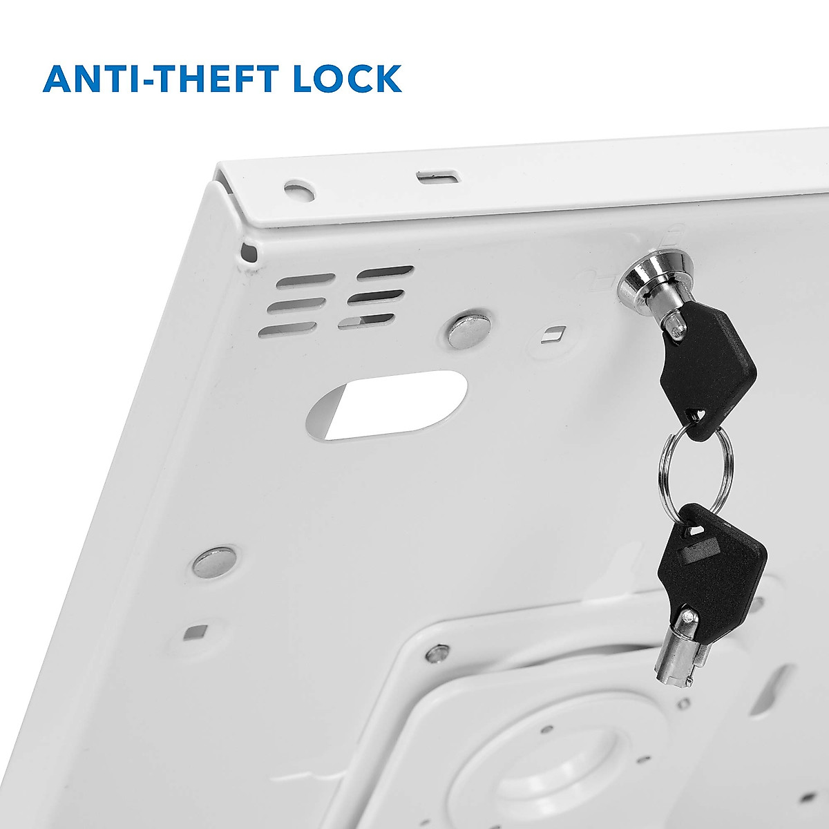 Mount-It! Anti-Theft Tablet Kiosk | Locking Tablet Enclosure with Counter Top and Wall Mount Base | Compatible with iPad 9.7, 10.2, 10.5 & Galaxy Tab A 10.1(2019) | MI-3775W