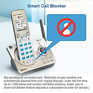 AT&T DL72319 DECT 6.0 3-Handset Cordless Phone for Home with Connect to Cell, Call Blocking, 1.8" Backlit Screen, Big Buttons, intercom, and Unsurpassed Range