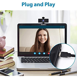 NexiGo N60 1080P Web Camera, HD Webcam with Microphone & Privacy Cover, USB Computer Camera, 110-degree Wide Angle, Plug and Play, for Zoom/Skype/Teams/OBS, Conferencing and Video Calling (Renewed)