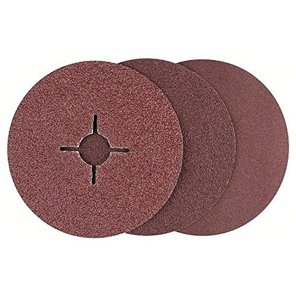Bosch 12 pcs. Fibre Sanding Disc Set (Aluminium Oxide, Ø 125 mm, Accessories for Angle Grinders)