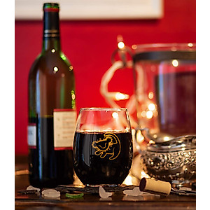 Disney Classics Collectible Stemmless Wine Glass Sets - 16 Ounces - Set of 2 (Lion King)