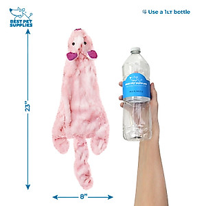 2-in-1 Fun Skin Stuffless Dog Squeaky Toy by Best Pet Supplies - Pig, Large