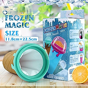 New 500ml Slushie Maker Cup, Large Capacity TIK TOK Magic Quick Frozen Smoothies Cup, Cooling Cup, Double Layer Squeeze Slushy Maker Cup, Happy Gifts for Kids (Coffee)