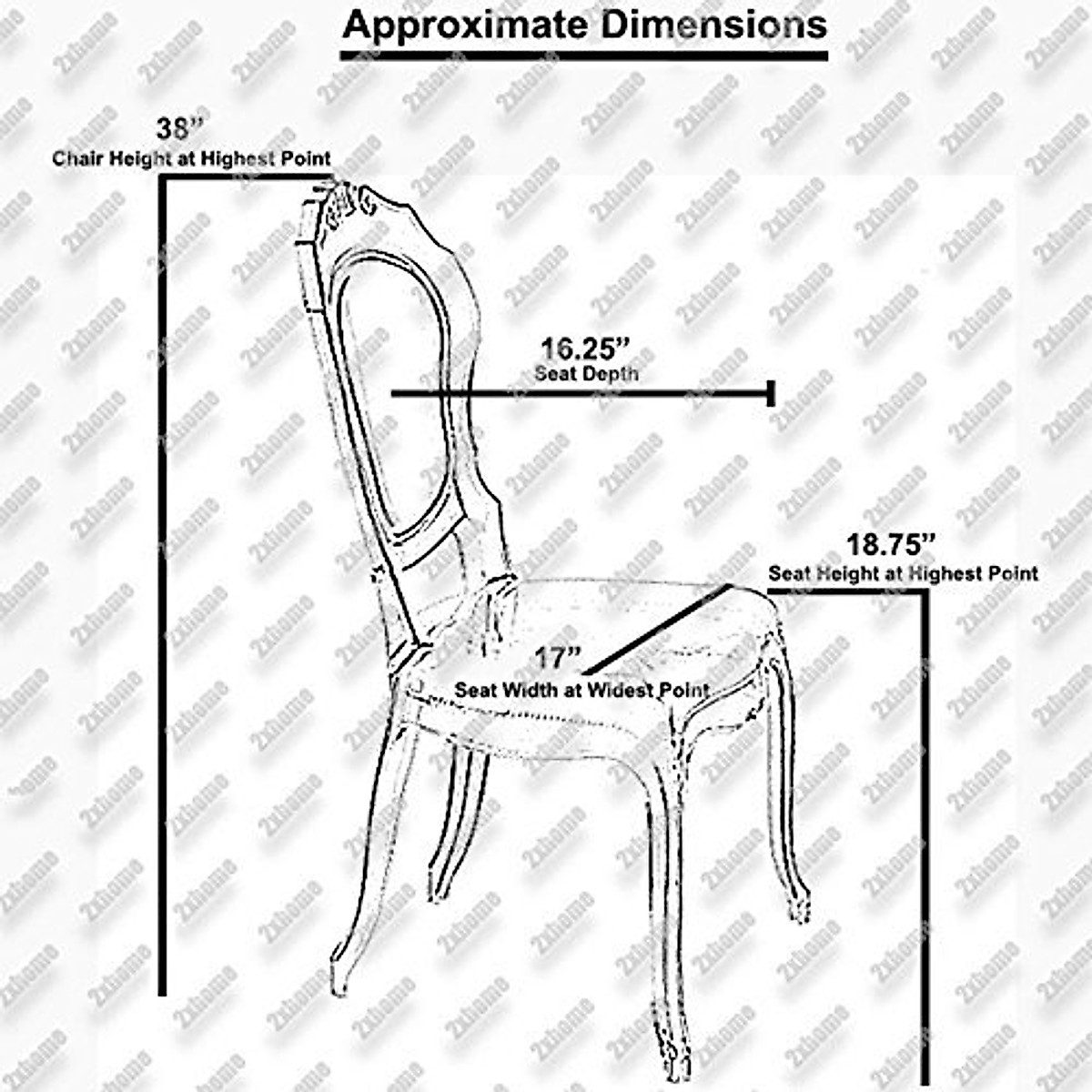 2xhome - Belle Style Ghost Chair Ghost Armchair Dining Room Chair - Armchair Lounge Chair Seat Higher Fine Modern Designer Artistic Classic Mold (Clear Bella X2)