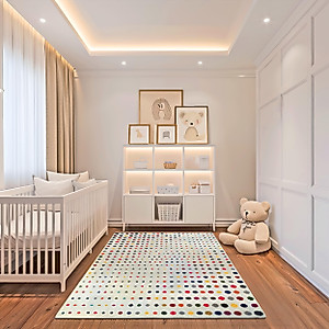 nuLOOM Dorie Polka Dot Area Rug, 3' x 5', Multi Color, Rectangular, 0.45" Thick